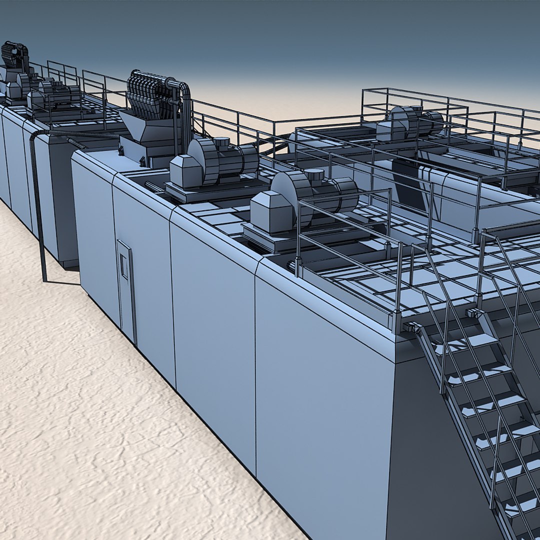 3dsmax Derrick Mud Cleaner Rig