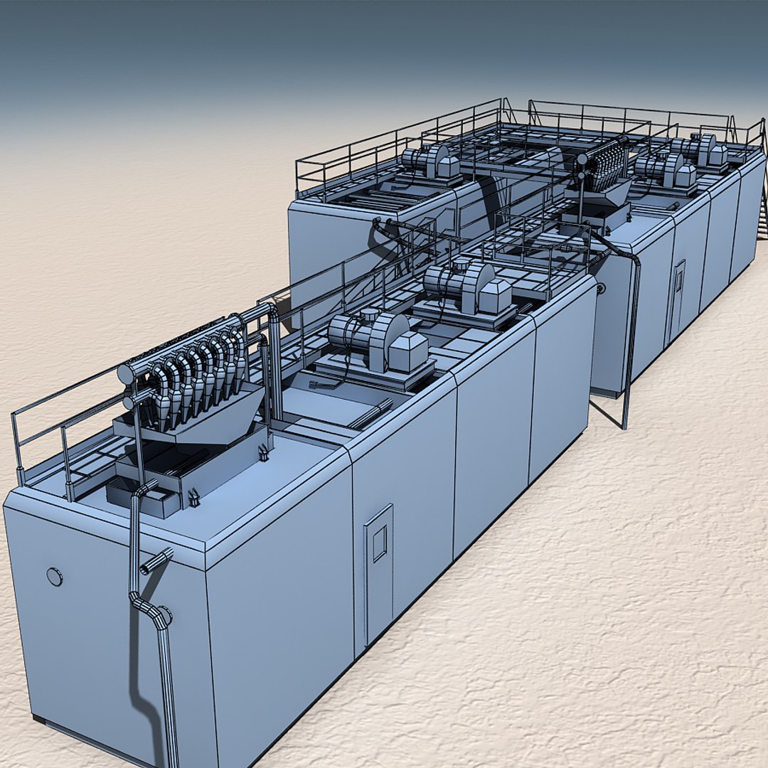 3dsmax Derrick Mud Cleaner Rig