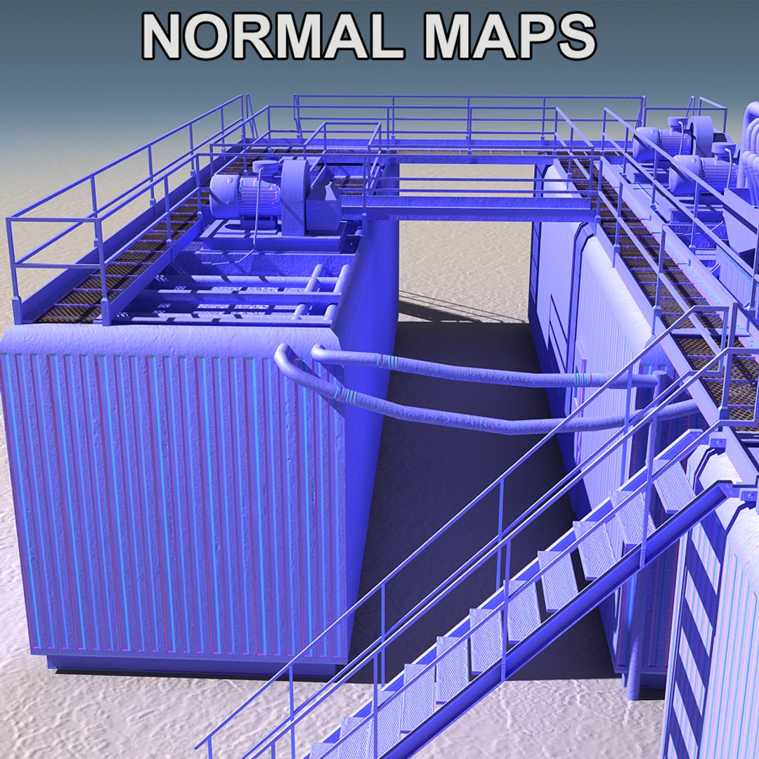 3dsmax Derrick Mud Cleaner Rig