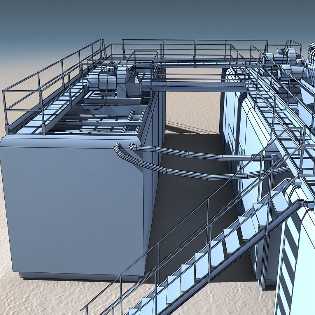 3dsmax Derrick Mud Cleaner Rig
