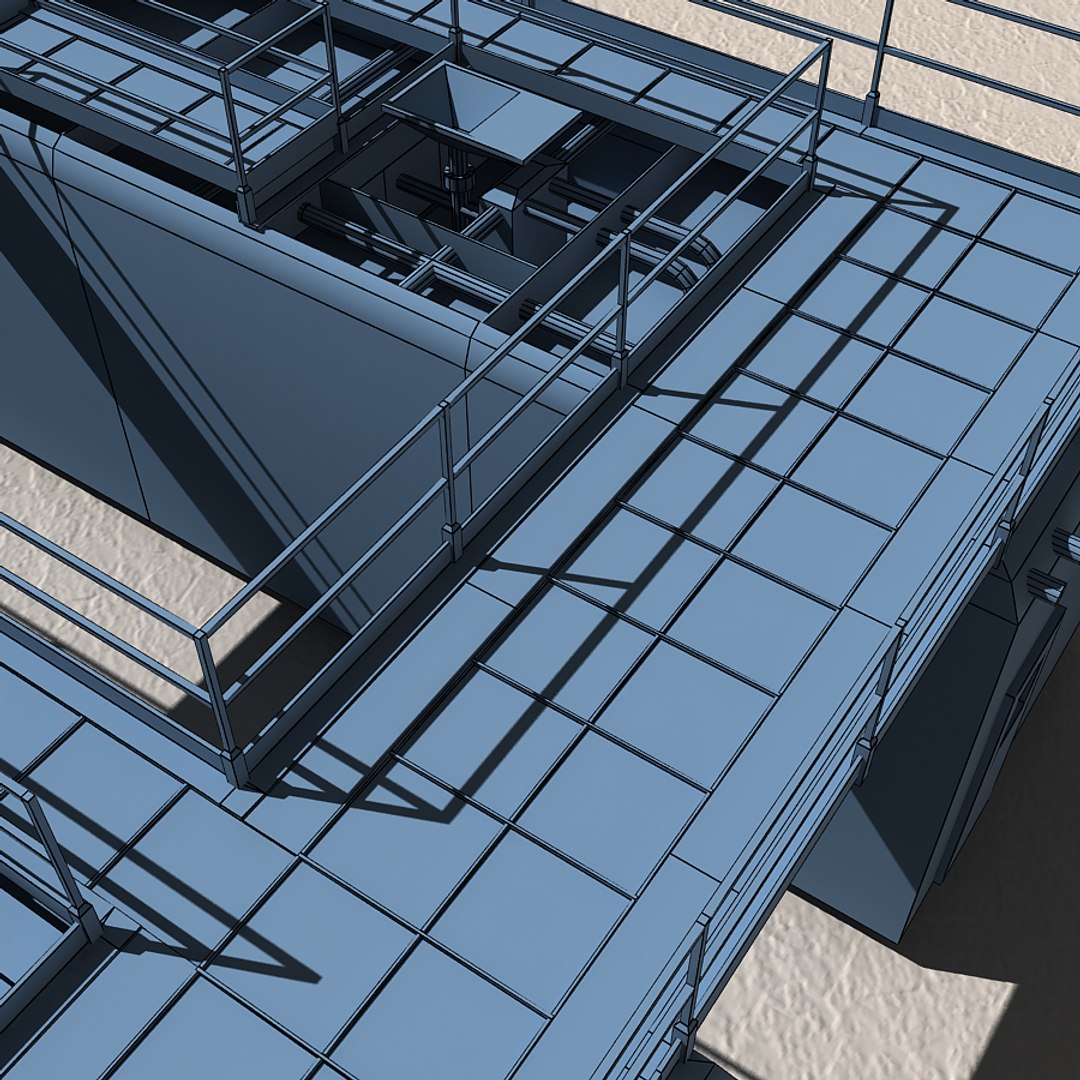 3dsmax Derrick Mud Cleaner Rig