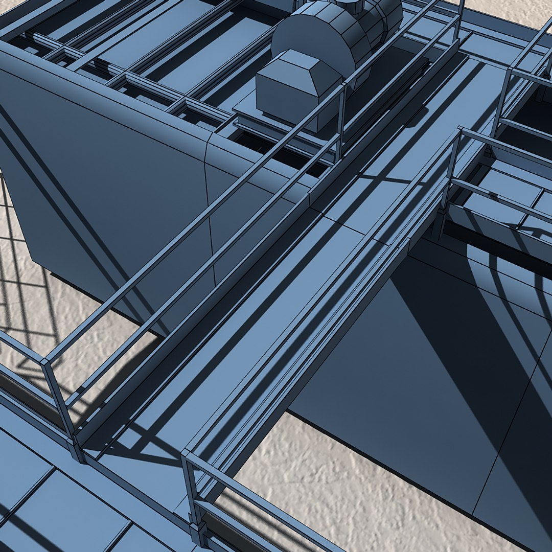 3dsmax Derrick Mud Cleaner Rig