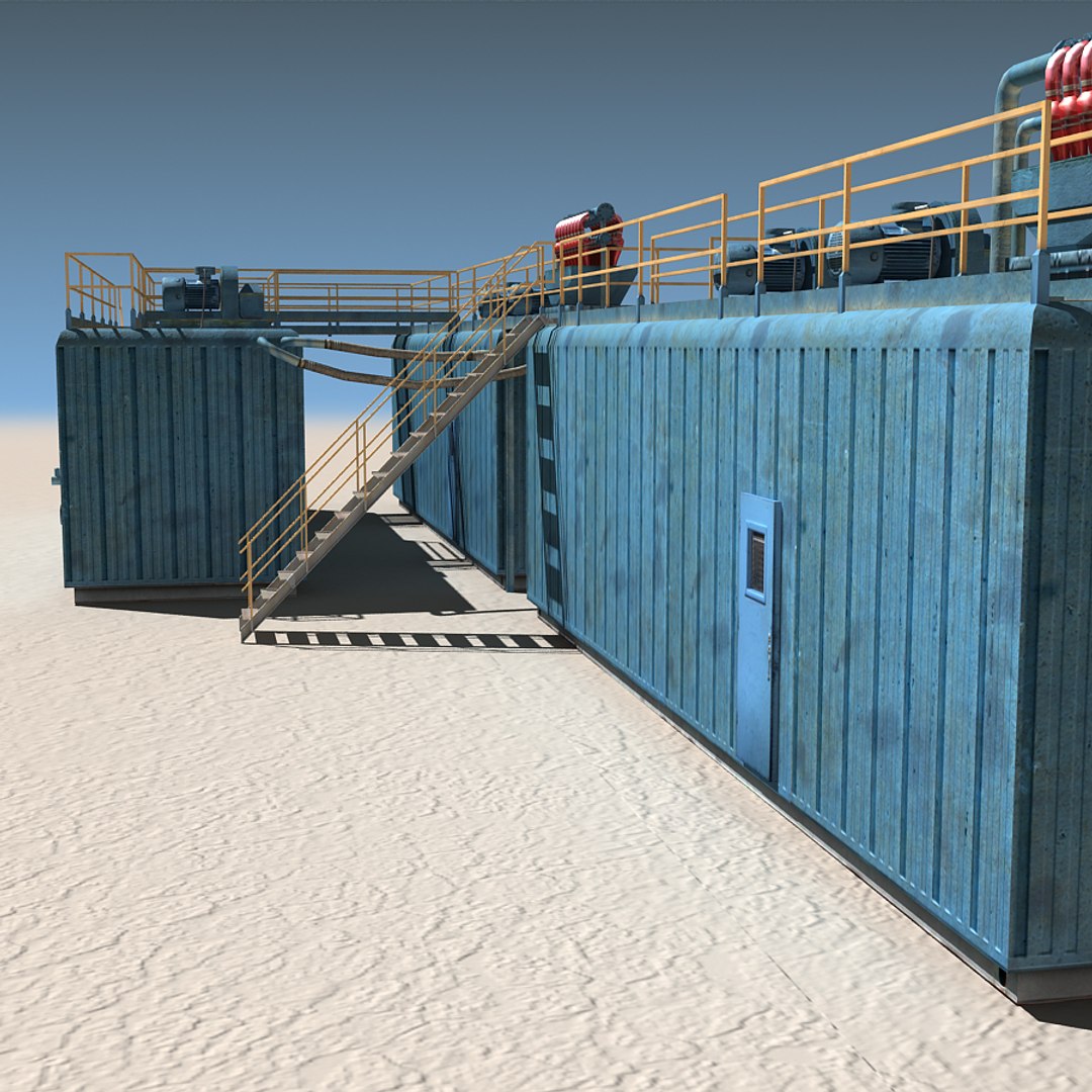 3dsmax Derrick Mud Cleaner Rig