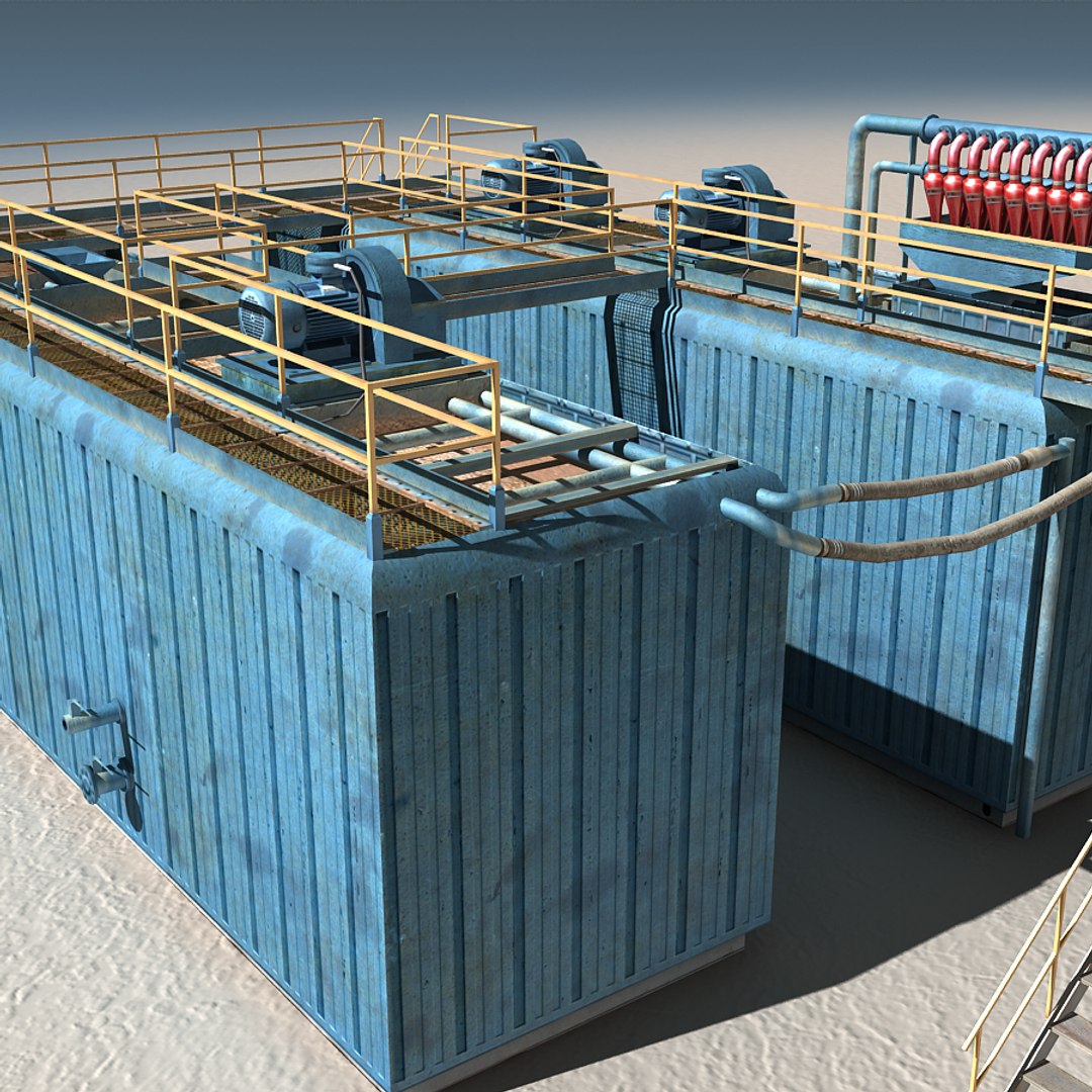 3dsmax Derrick Mud Cleaner Rig