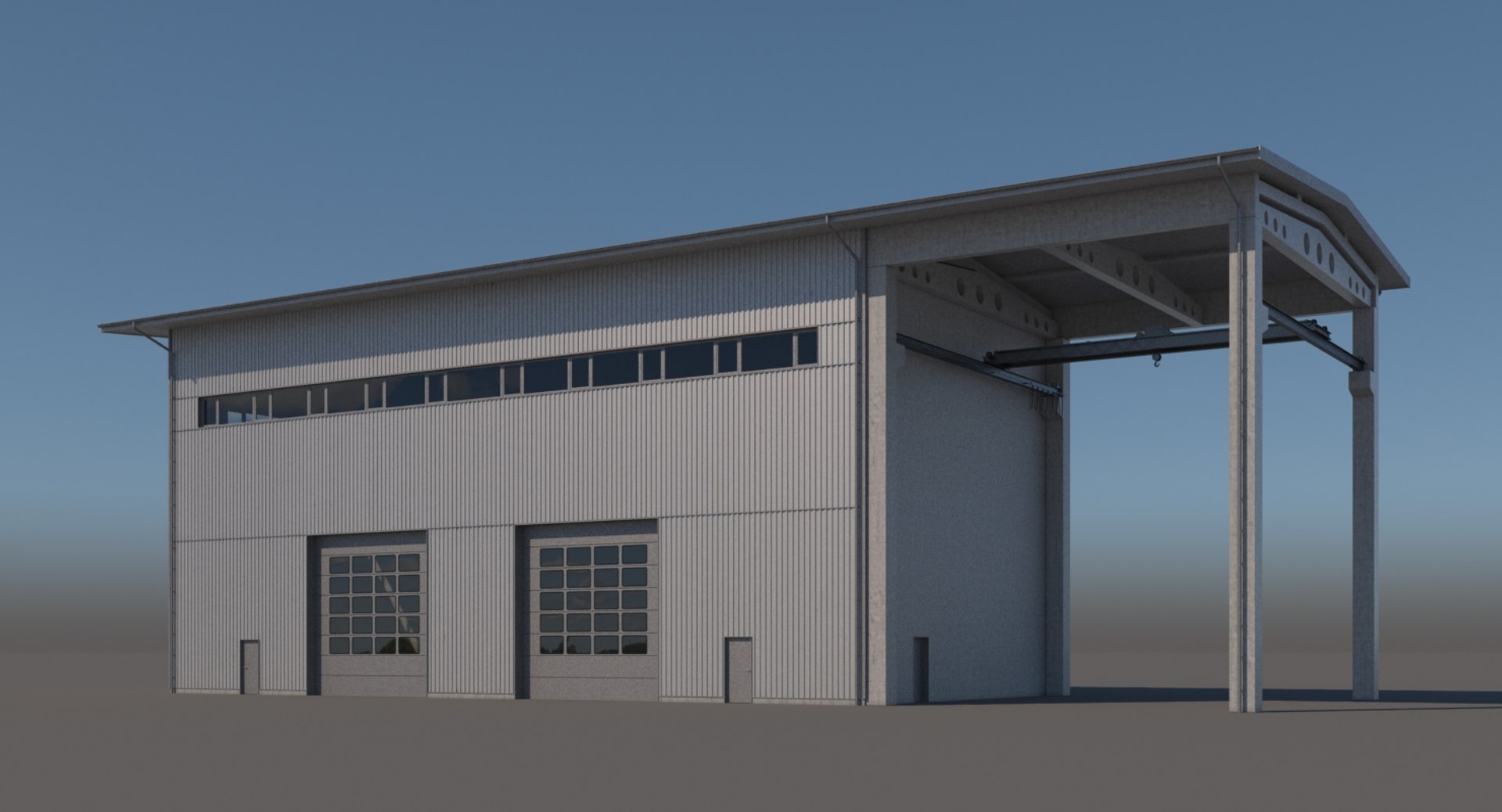 3d model industrial building