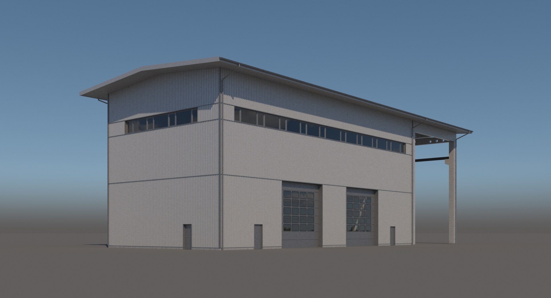 3d model industrial building