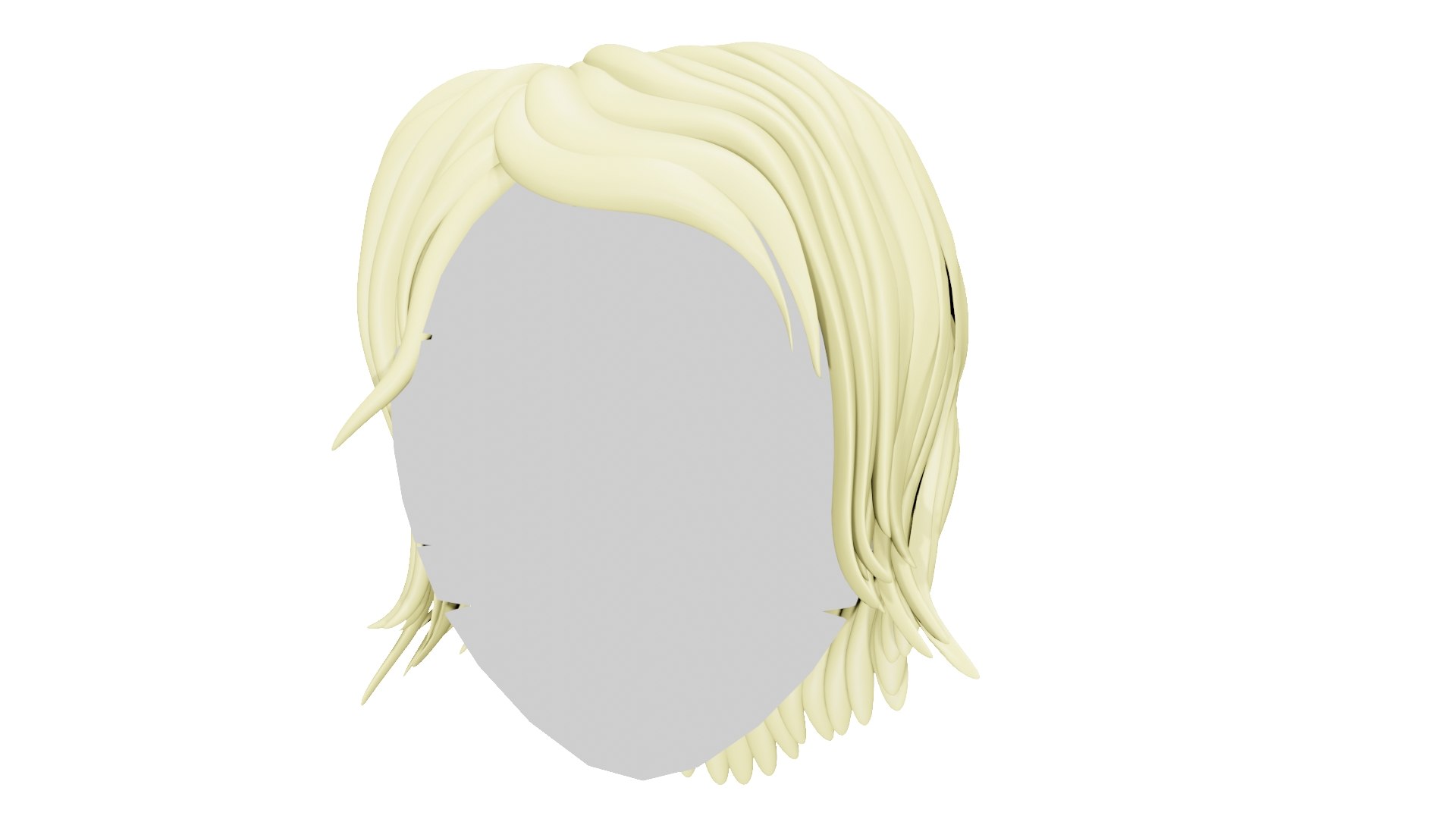 3D Hairs wigs model - TurboSquid 1814598