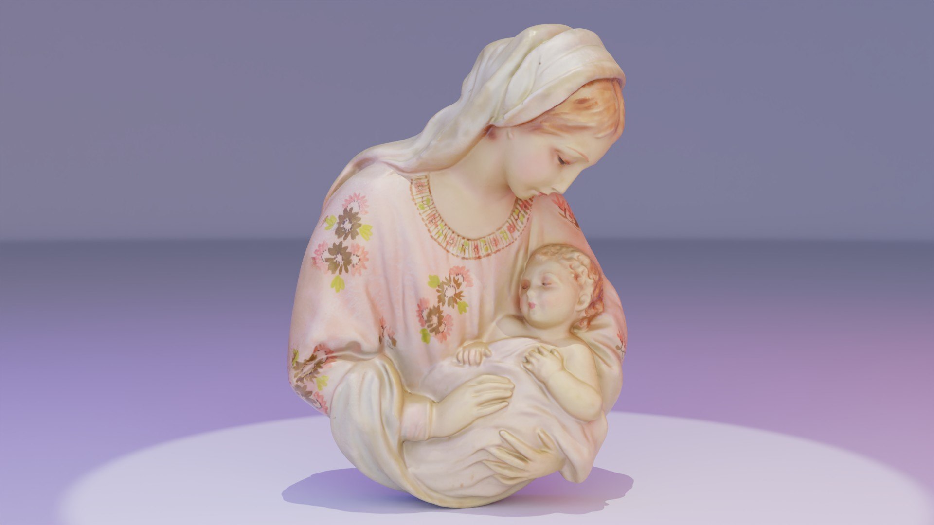 3D Mary With Baby Jesus High-poly 3D Model - TurboSquid 1794459