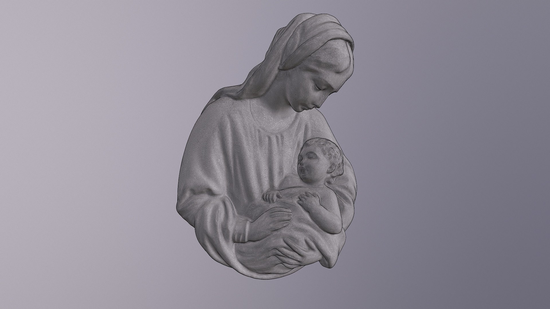 3D Mary With Baby Jesus High-poly 3D Model - TurboSquid 1794459