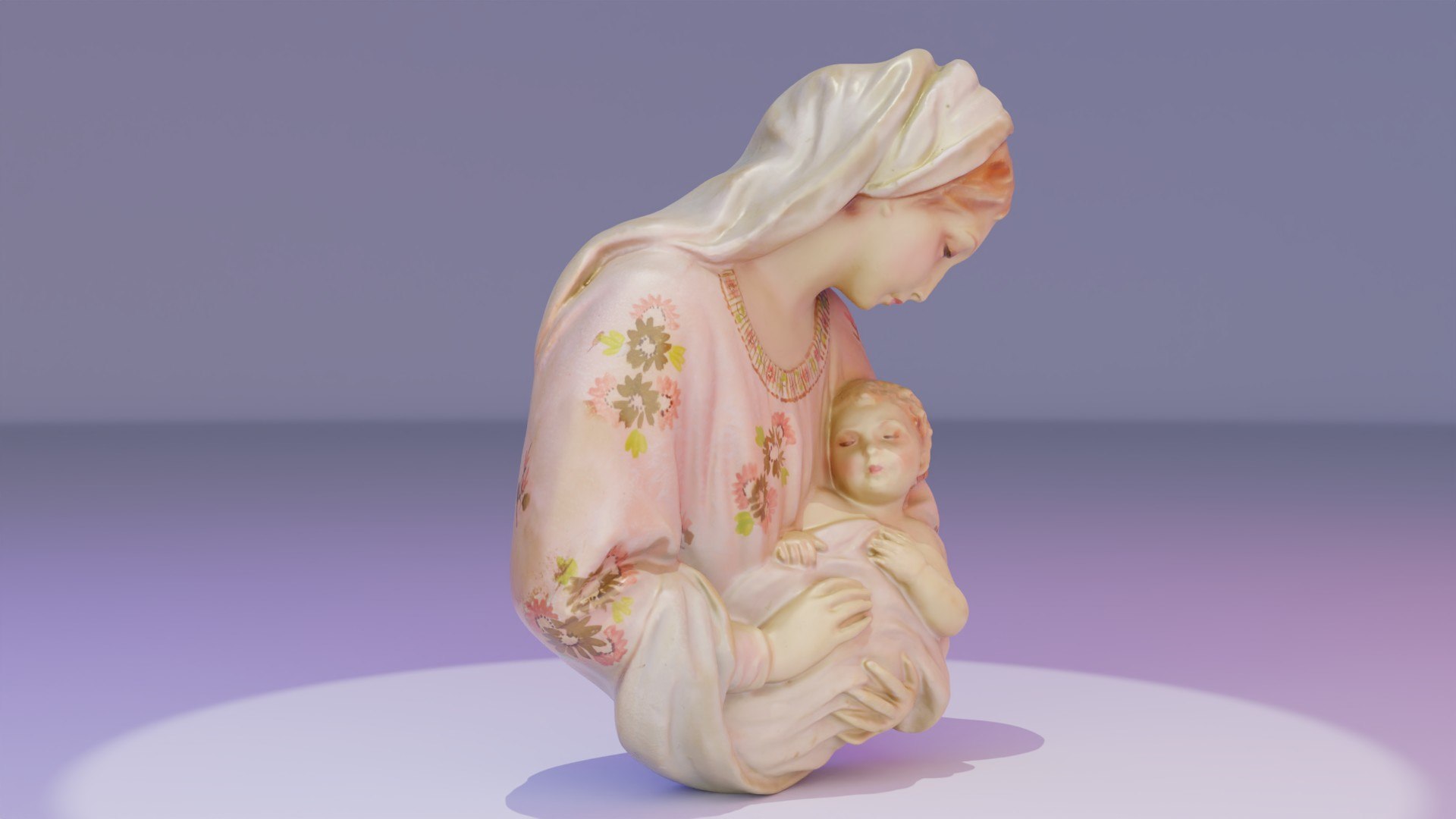 3D Mary With Baby Jesus High-poly 3D Model - TurboSquid 1794459