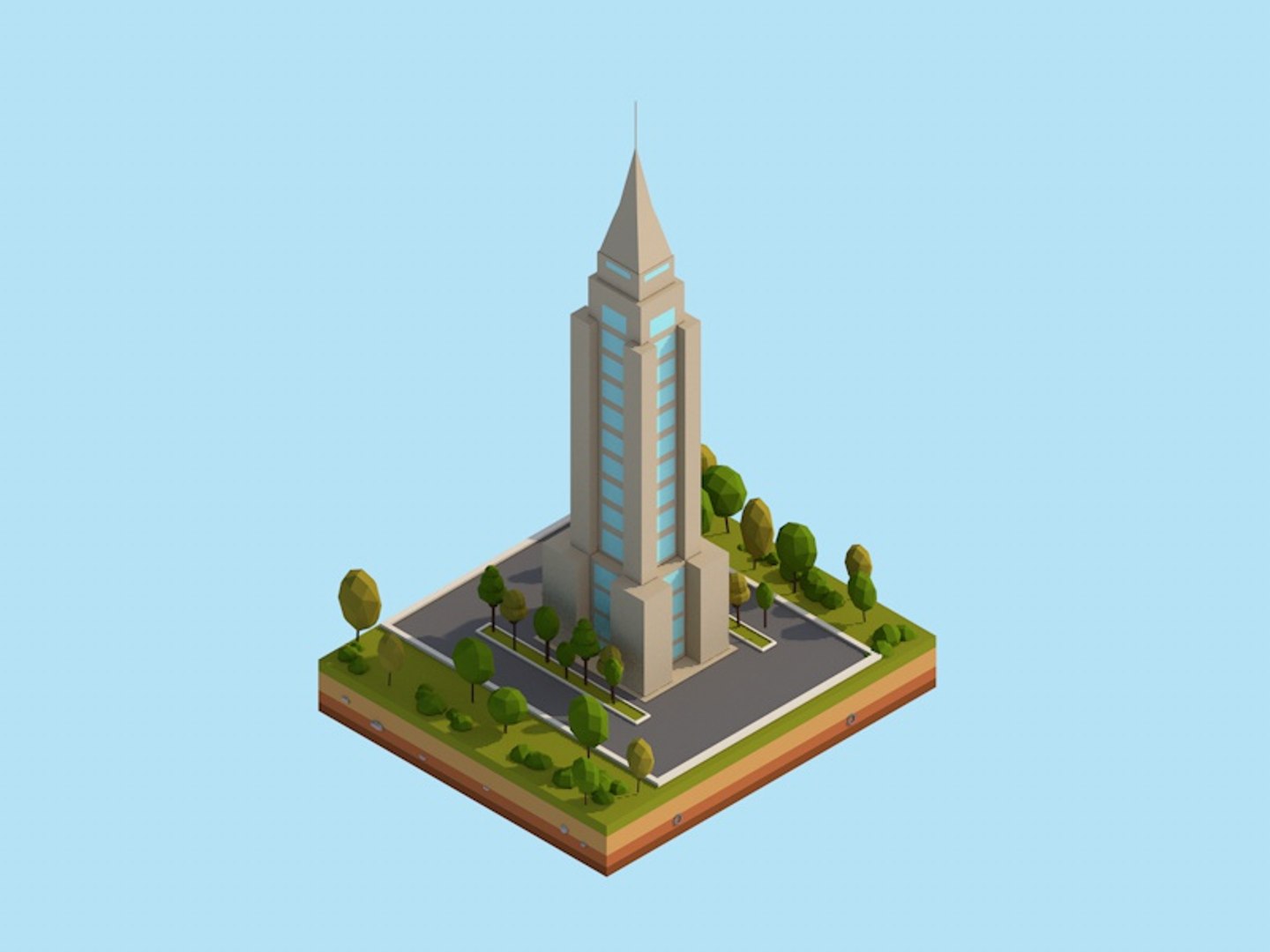 3D Cartoon Empire State Building - TurboSquid 1372259