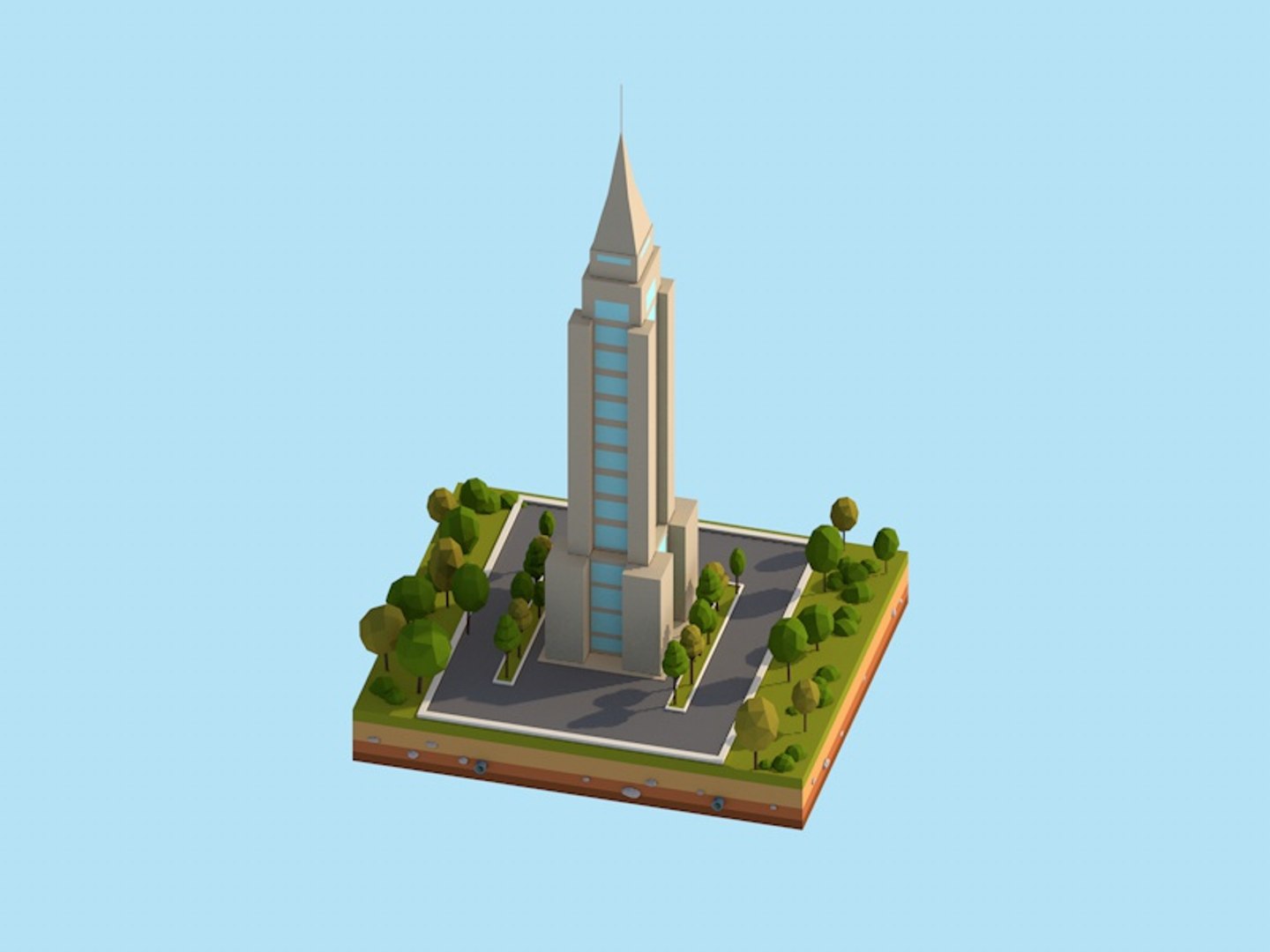 3D Cartoon Empire State Building - TurboSquid 1372259