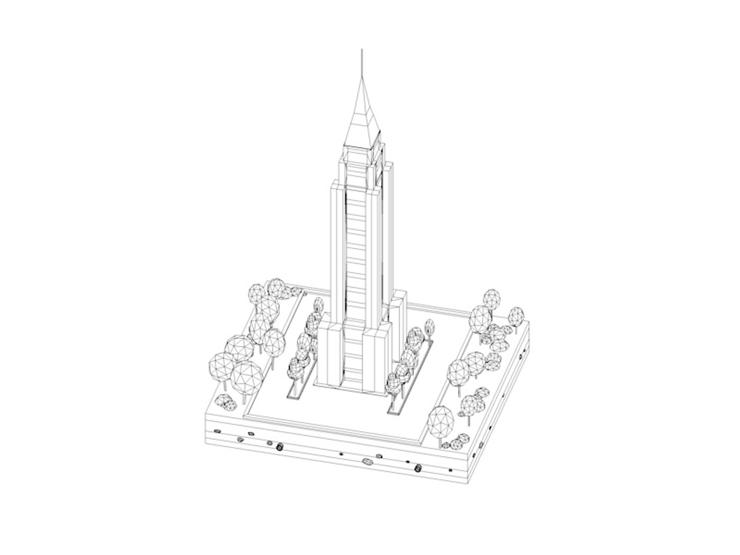 3D Cartoon Empire State Building - TurboSquid 1372259