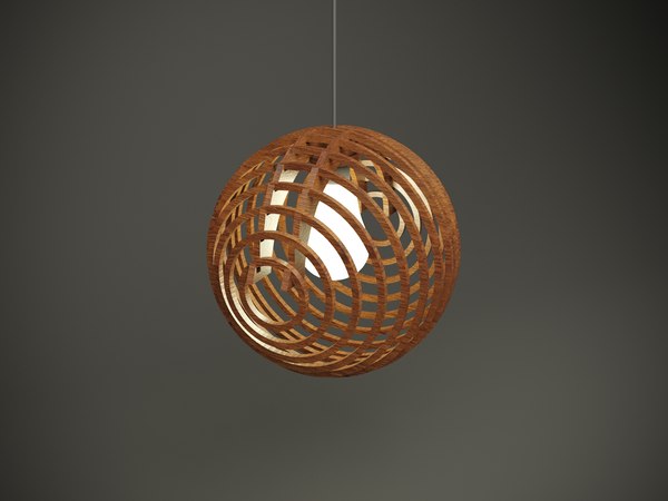 modelo 3d Wood parametric ceiling light for cnc machine - TurboSquid ...