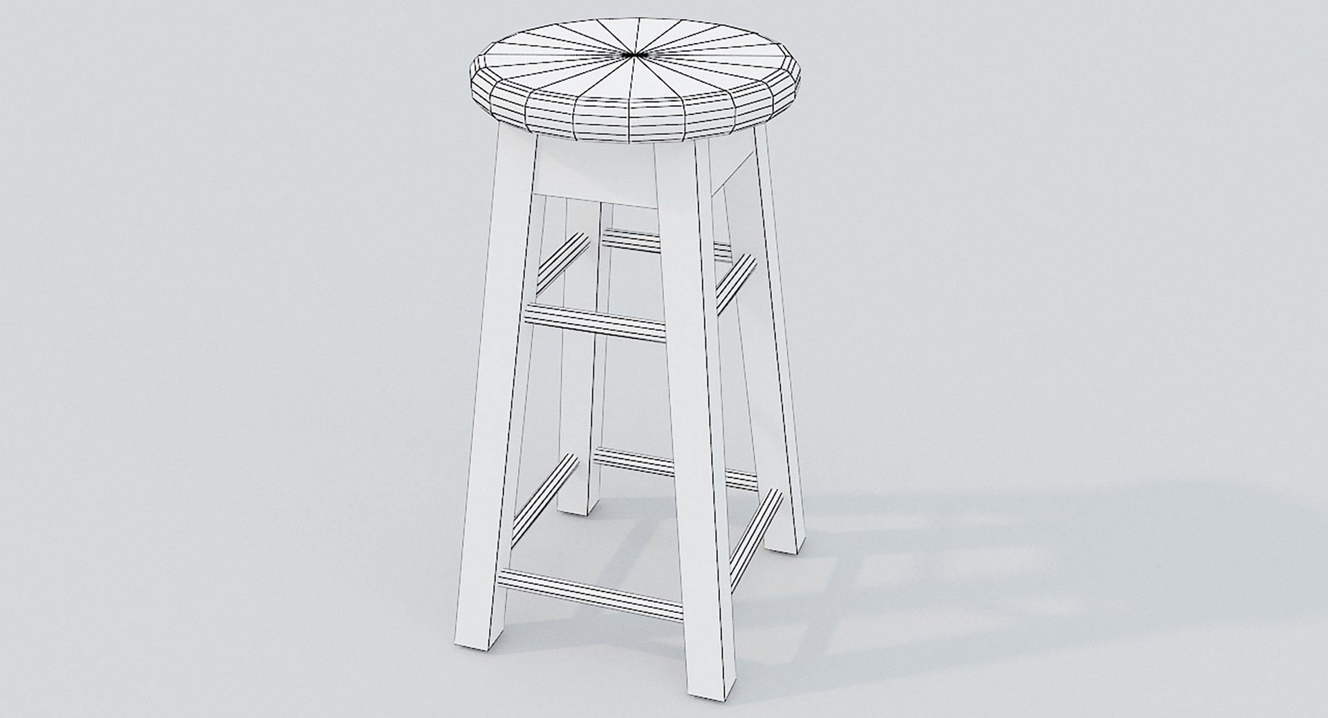 3D Low Poly Wooden Stool - TurboSquid 1735402