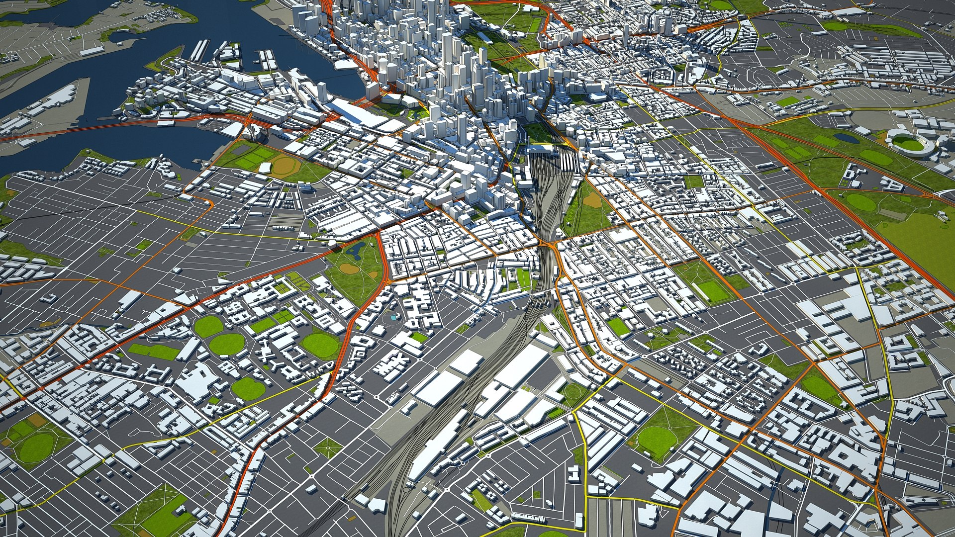 3D Sydney Skyline - TurboSquid 1510474