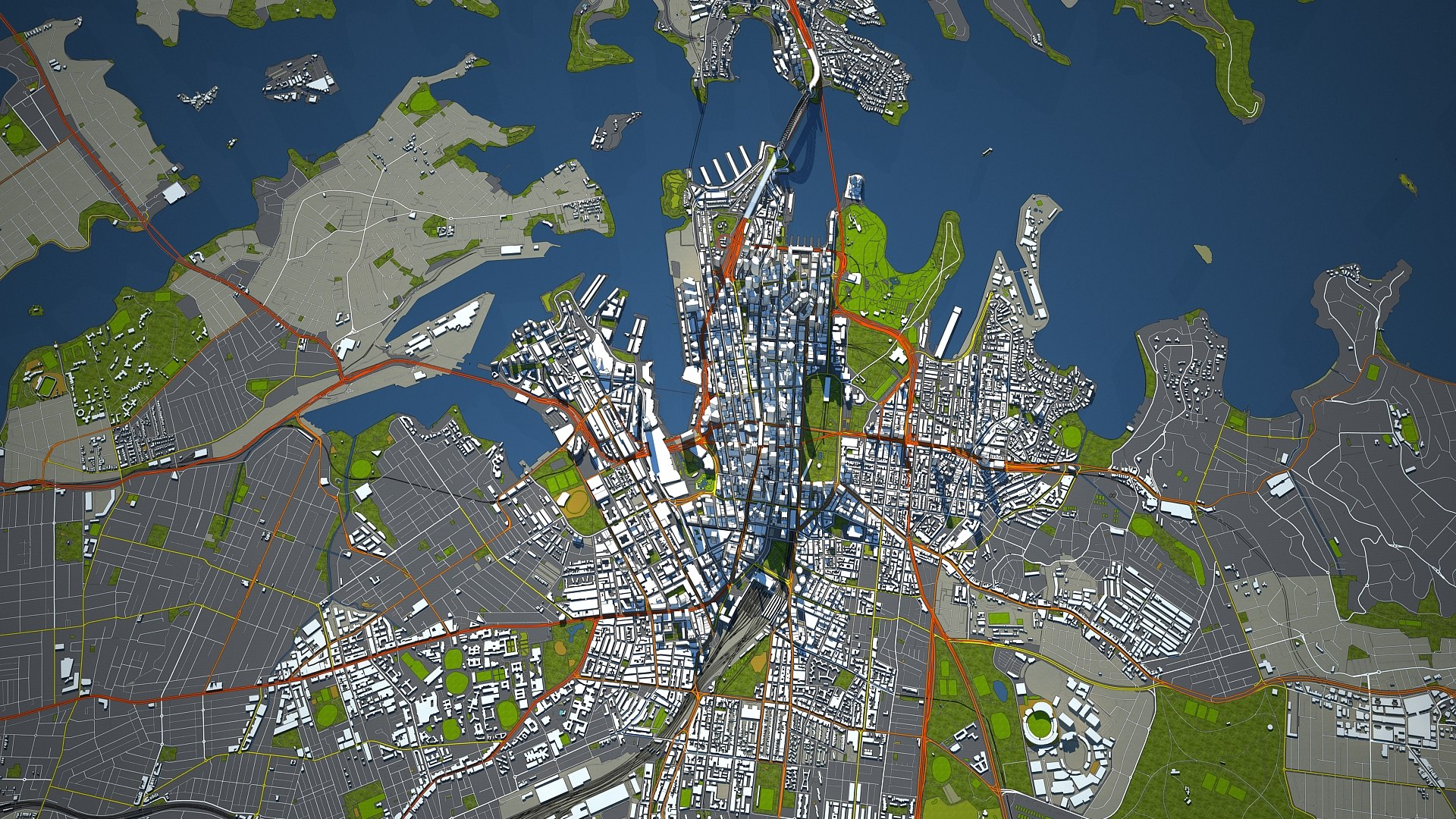 3D Sydney Skyline - TurboSquid 1510474