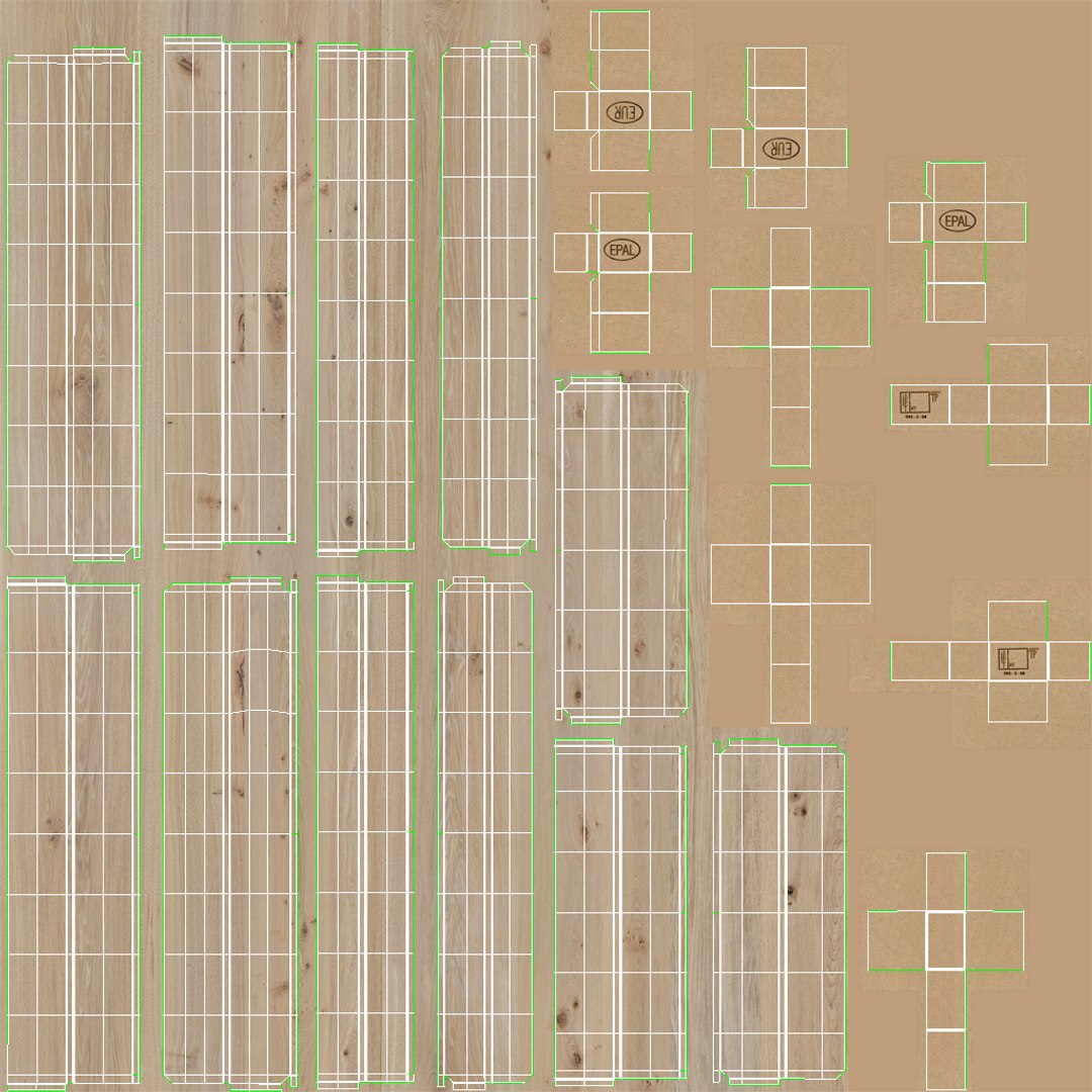 3D Pallet Pile model - TurboSquid 2081628