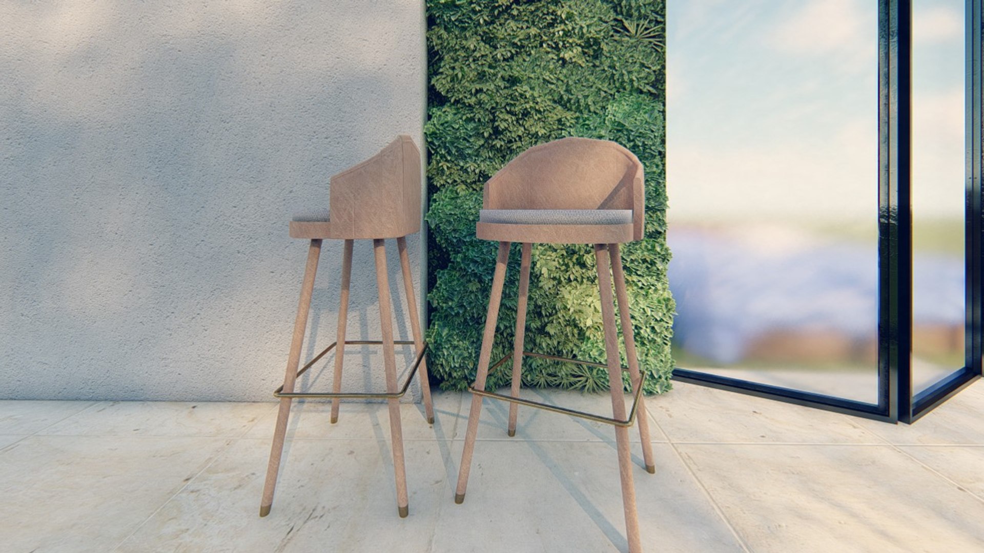 Scandinavian bar chair 3D model - TurboSquid 1380045