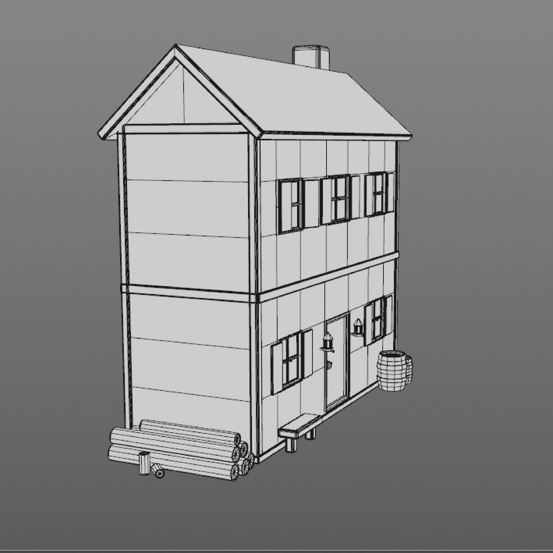 Cartoon Wood House 3D - TurboSquid 1407914
