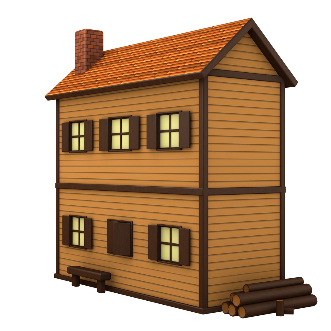 Cartoon Wood House 3D - TurboSquid 1407914