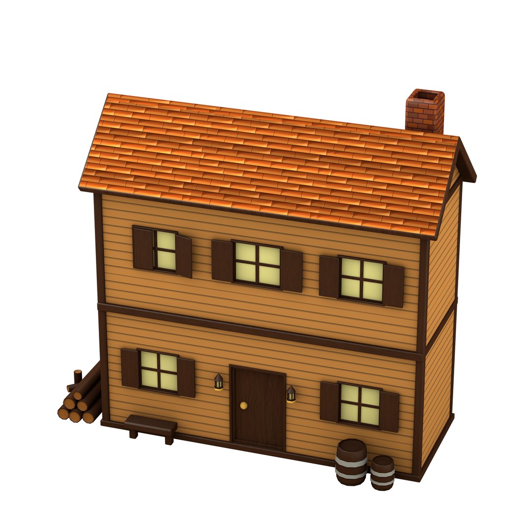 Cartoon Wood House 3D - TurboSquid 1407914