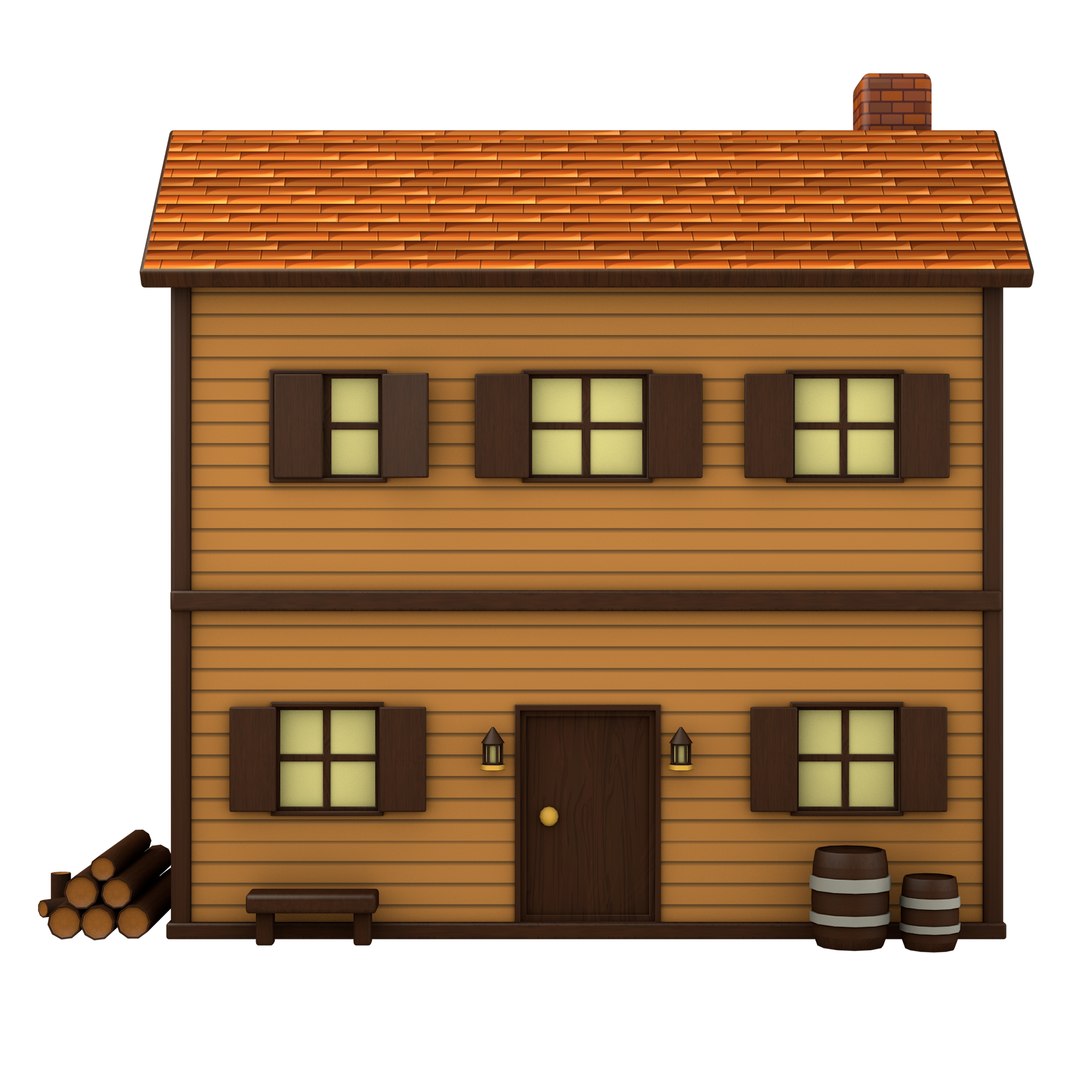 Cartoon Wood House 3D - TurboSquid 1407914