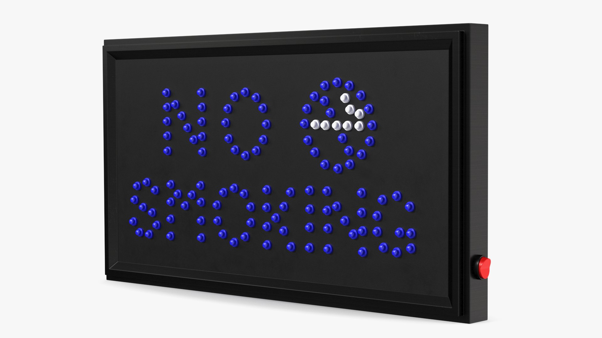 No Smoking LED Neon Blue Light Sign OFF 3D model - TurboSquid 2111037