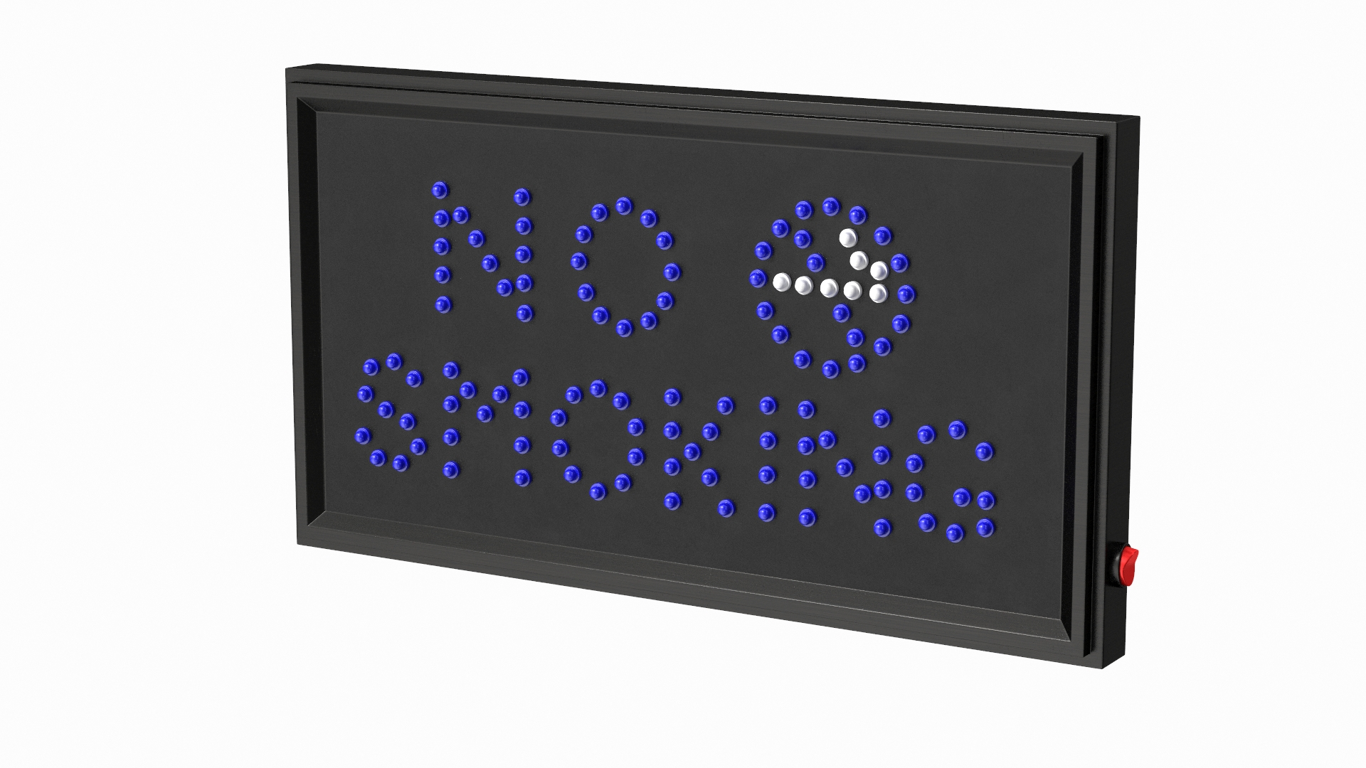 No Smoking LED Neon Blue Light Sign OFF 3D Model - TurboSquid 2111037