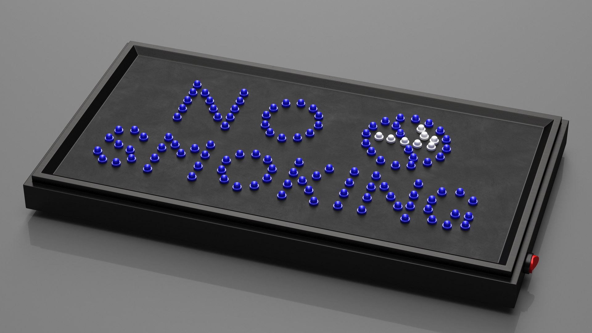 No Smoking LED Neon Blue Light Sign OFF 3D Model - TurboSquid 2111037