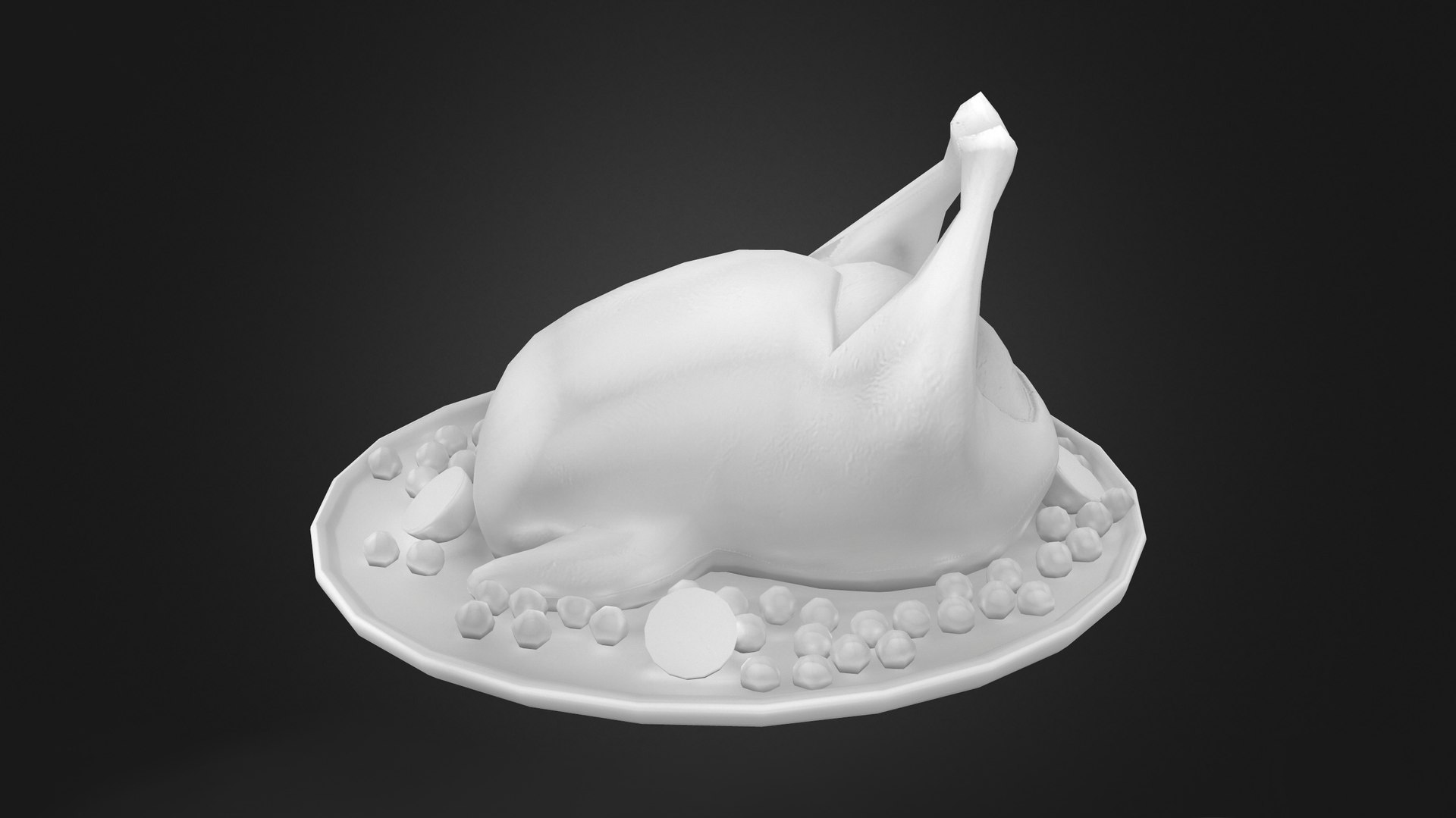 Thanksgiving Turkey Plate Model - TurboSquid 1826713
