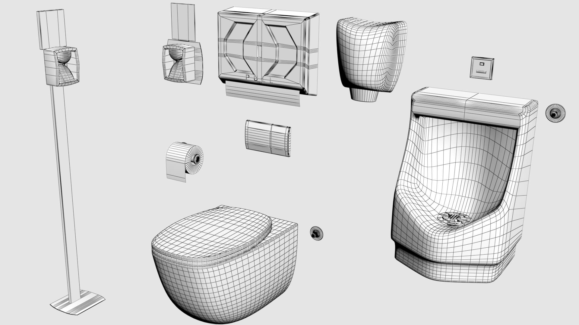 Bathroom Assets 3D Model - TurboSquid 2207247