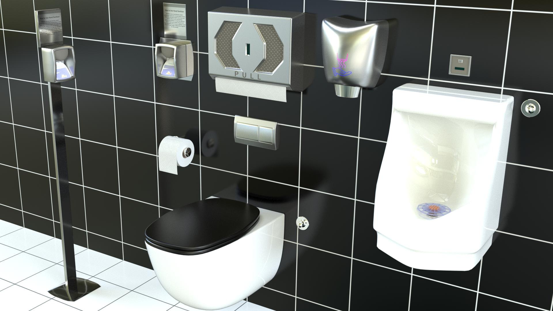 Bathroom Assets 3D Model - TurboSquid 2207247