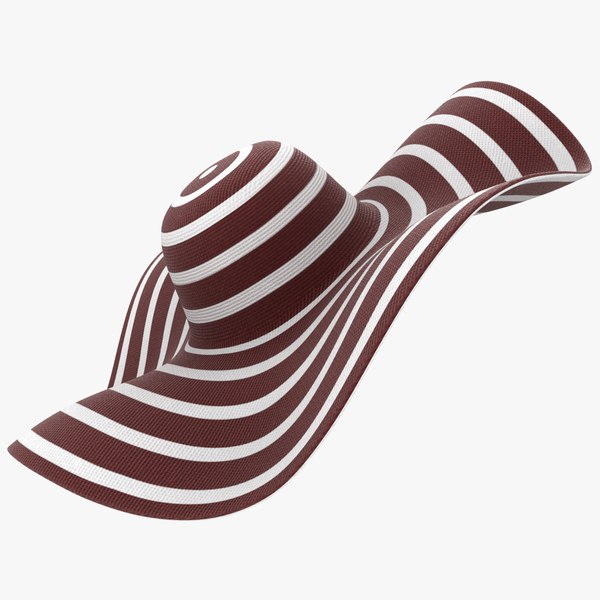 Beach Hat 02 Maroon 3D model - TurboSquid 2013672