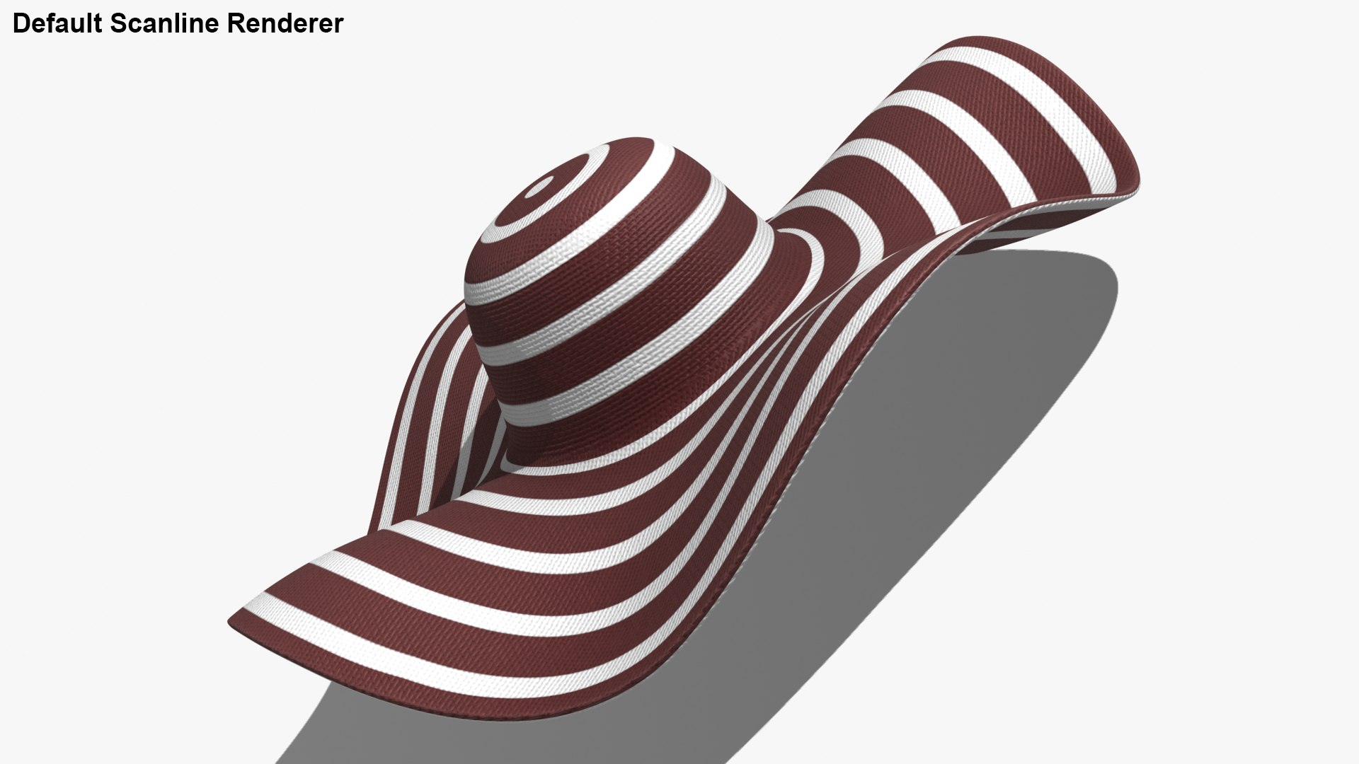 Beach Hat 02 Maroon 3D model - TurboSquid 2013672