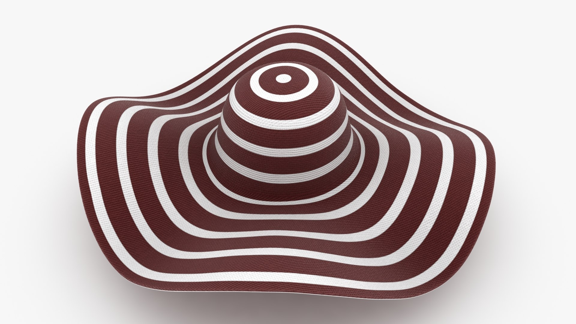 Beach Hat 02 Maroon 3D Model - TurboSquid 2013672