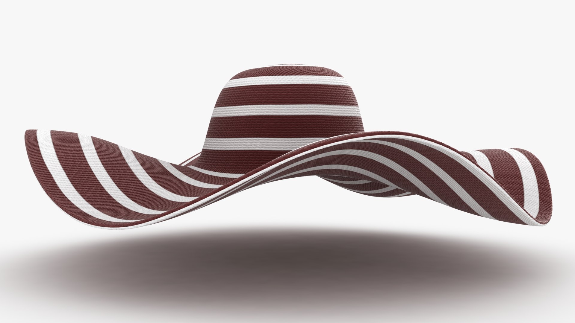 Beach Hat 02 Maroon 3D Model - TurboSquid 2013672