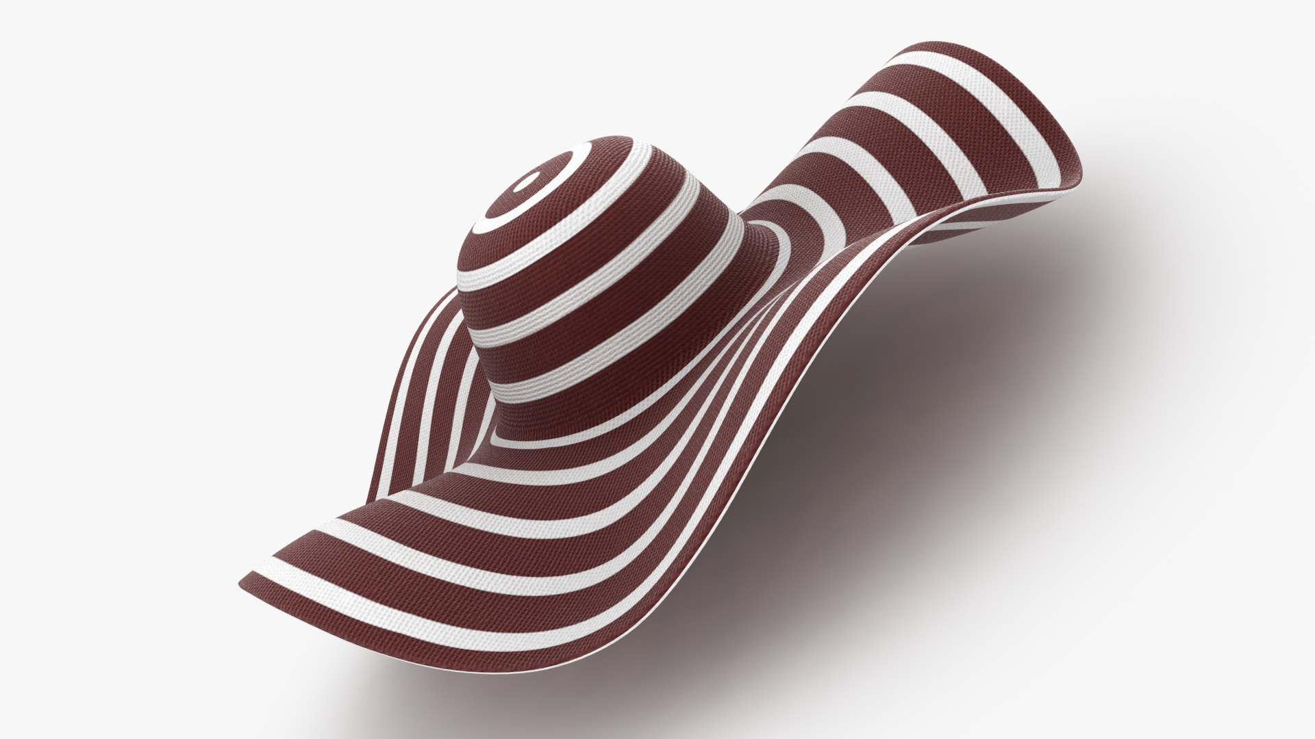 Beach Hat 02 Maroon 3D Model - TurboSquid 2013672