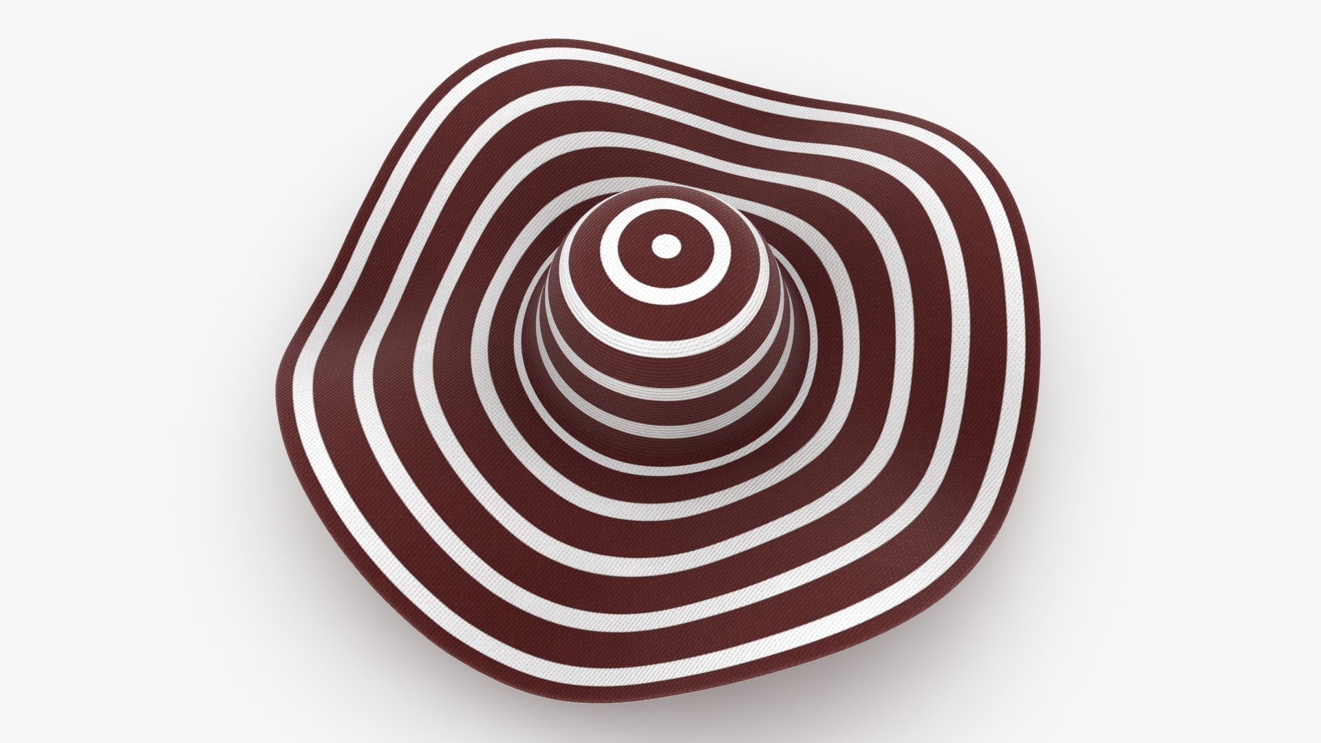 Beach Hat 02 Maroon 3D Model - TurboSquid 2013672