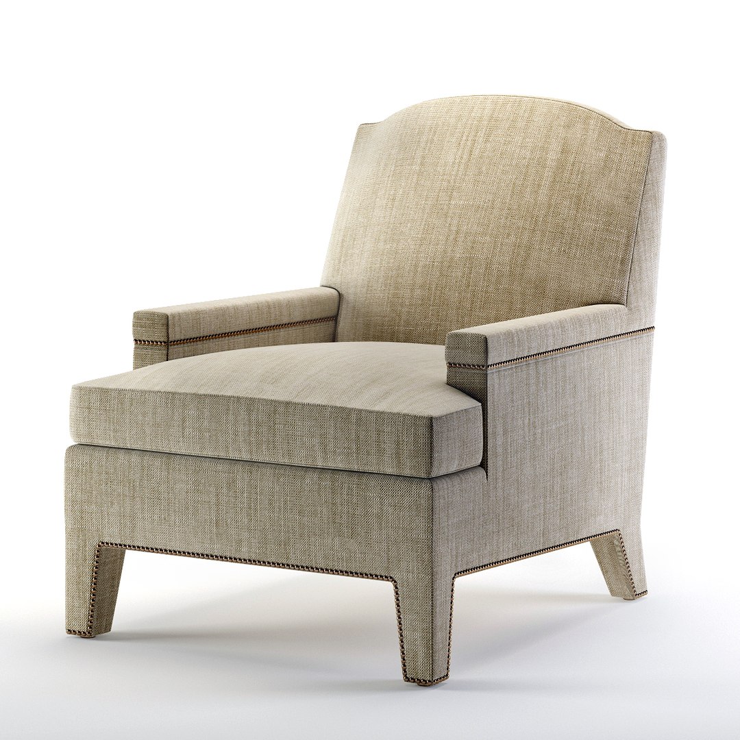 3D Model Boyd Chair Ottoman - TurboSquid 1344126