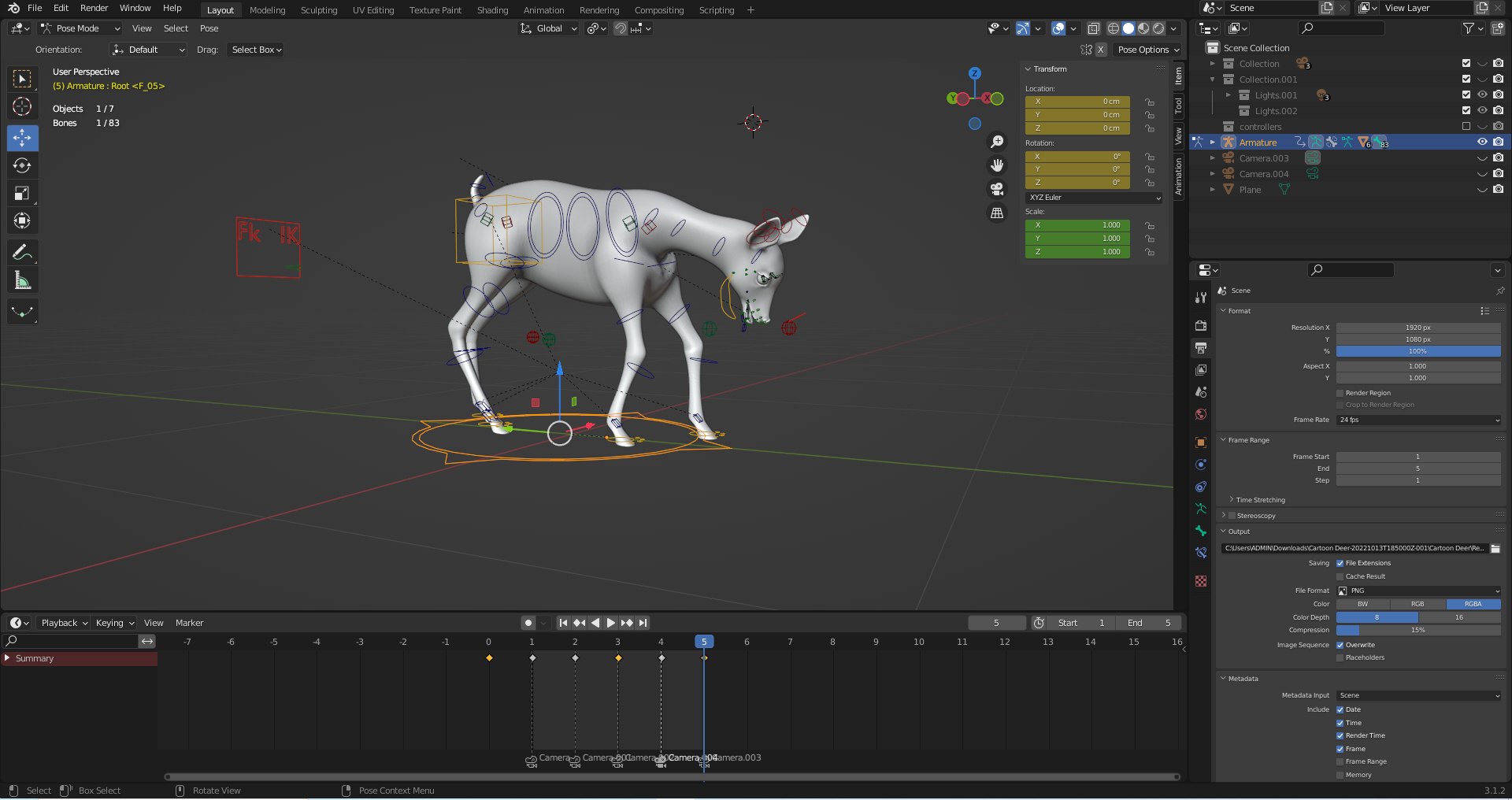 3D Model Fur Fawn Deer Rigged Blender - TurboSquid 1978485