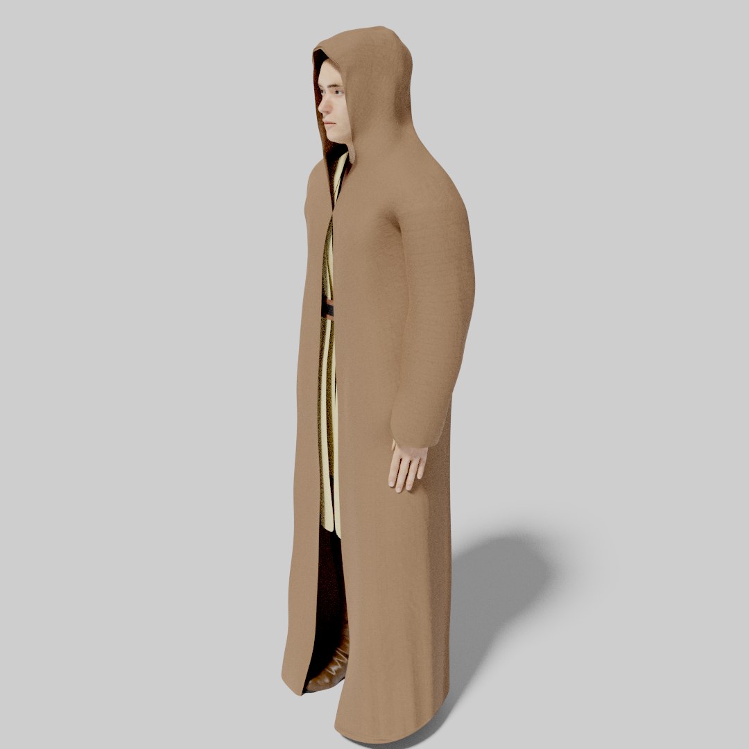 3D Model Rigged Jedi Robe Animations - TurboSquid 1600321