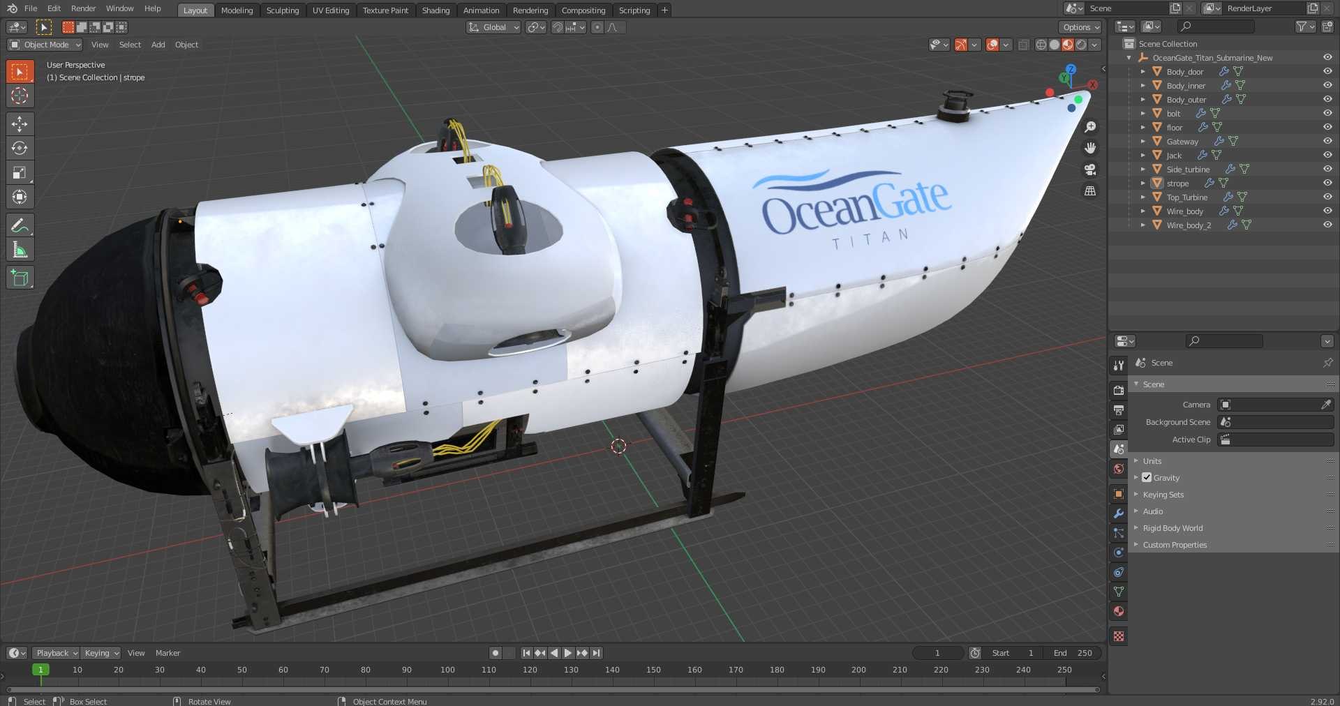 3D OceanGate Titan Submarine New model - TurboSquid 2155598