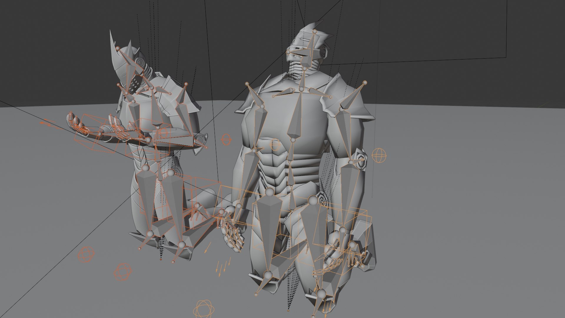 3D Model Sci Fi Fantasy Armor Suit Rigged Low And High Poly ...