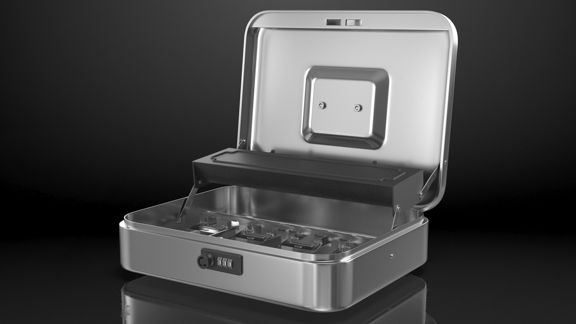 3D Cash Box Gray Rigged Model - TurboSquid 1863178