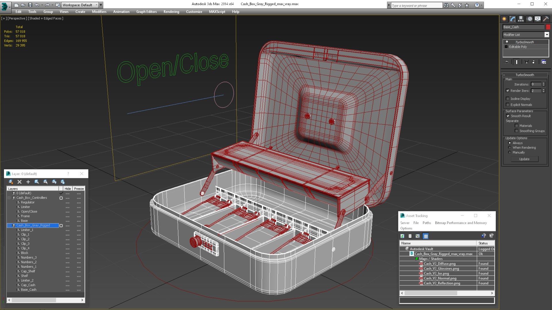 3D Cash Box Gray Rigged model - TurboSquid 1863178
