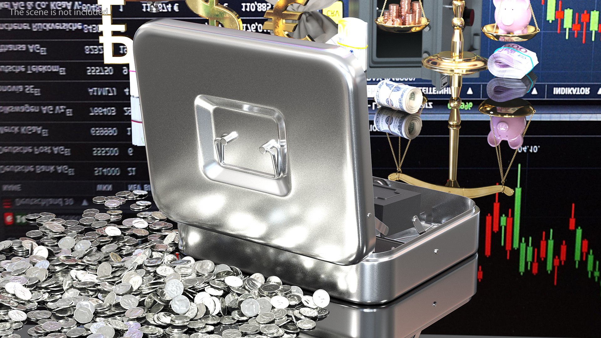3D Cash Box Gray Rigged Model - TurboSquid 1863178