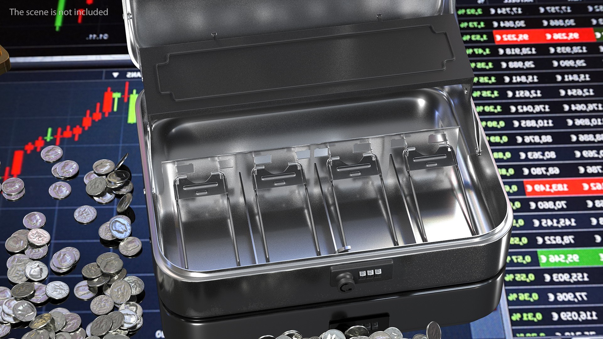 3D Cash Box Gray Rigged Model - TurboSquid 1863178