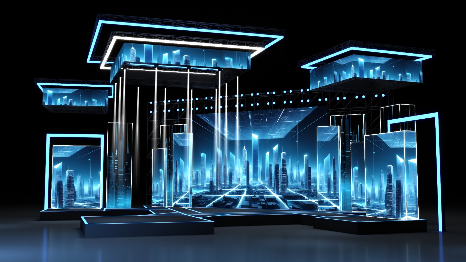 Virtual Concert Stage 07 3D Model - TurboSquid 2262322