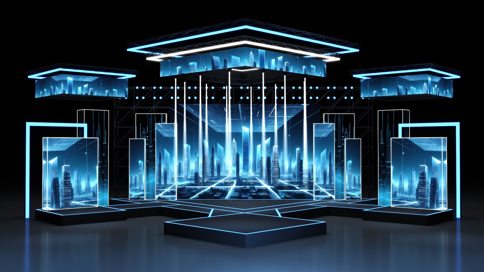 Virtual Concert Stage 07 3D Model - TurboSquid 2262322